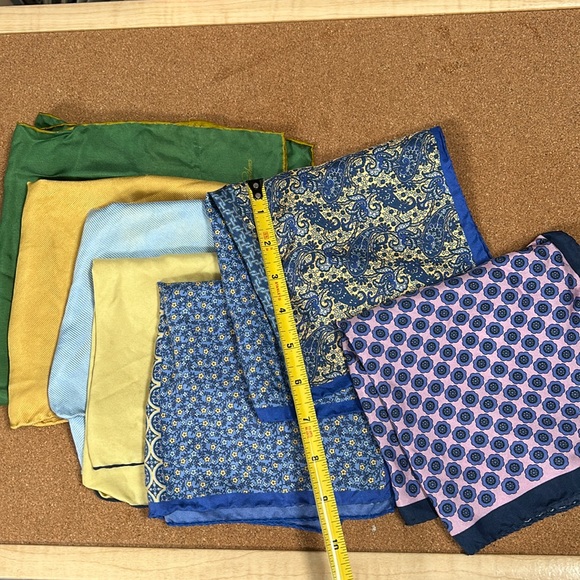 Brooks Brothers | Accessories | Mens Silk Small Pocket Neck Scarves Lot ...
